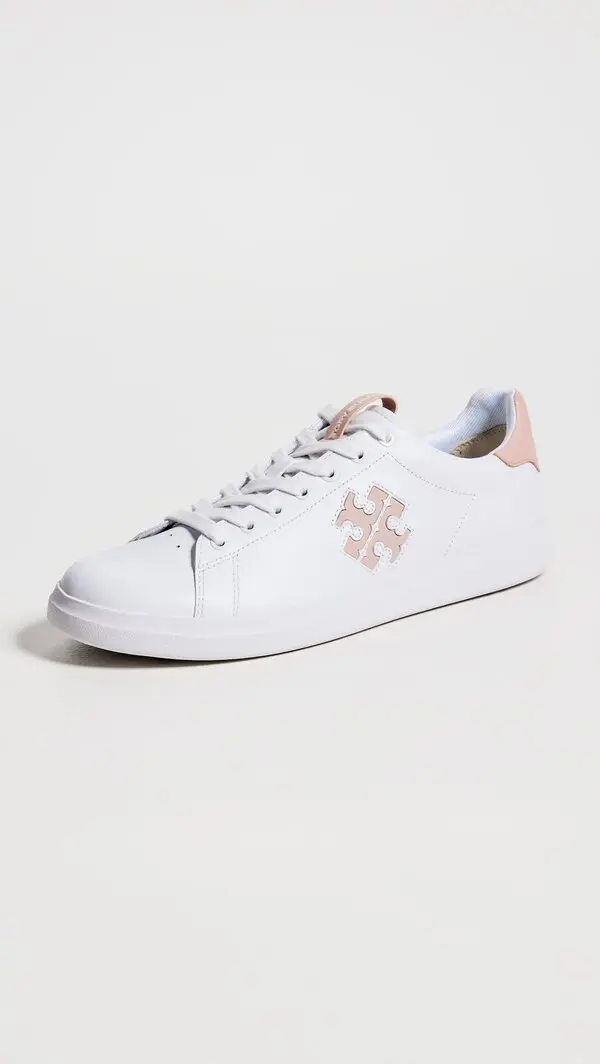 S*S様 Tory Burch Double T Howell Court 7. Tory Burch Double T Howell Court Sneakers In Titanium White